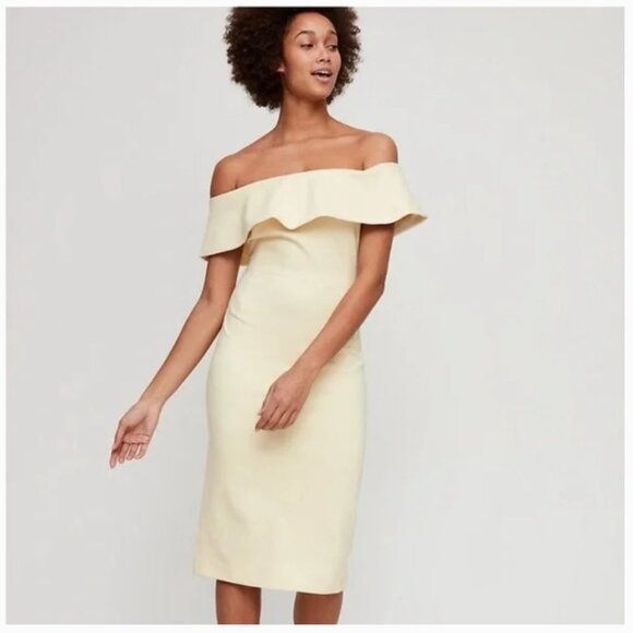 Babaton | Dresses | Babaton Aritzia Ruslan Offtheshoulder Midi Dress In ...